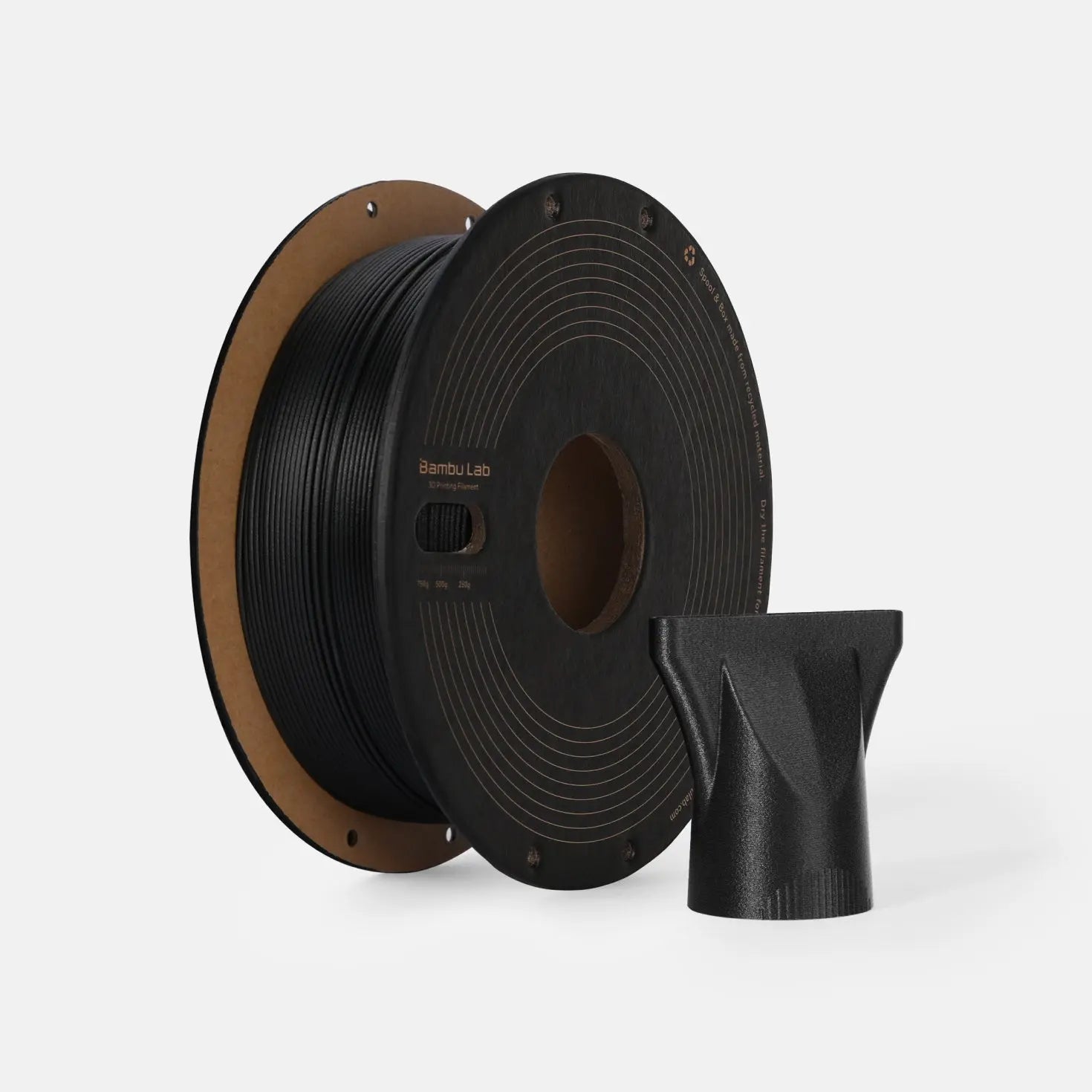 Black PPA-CF Filament 1.75mm 0.75kg by Bambu Lab