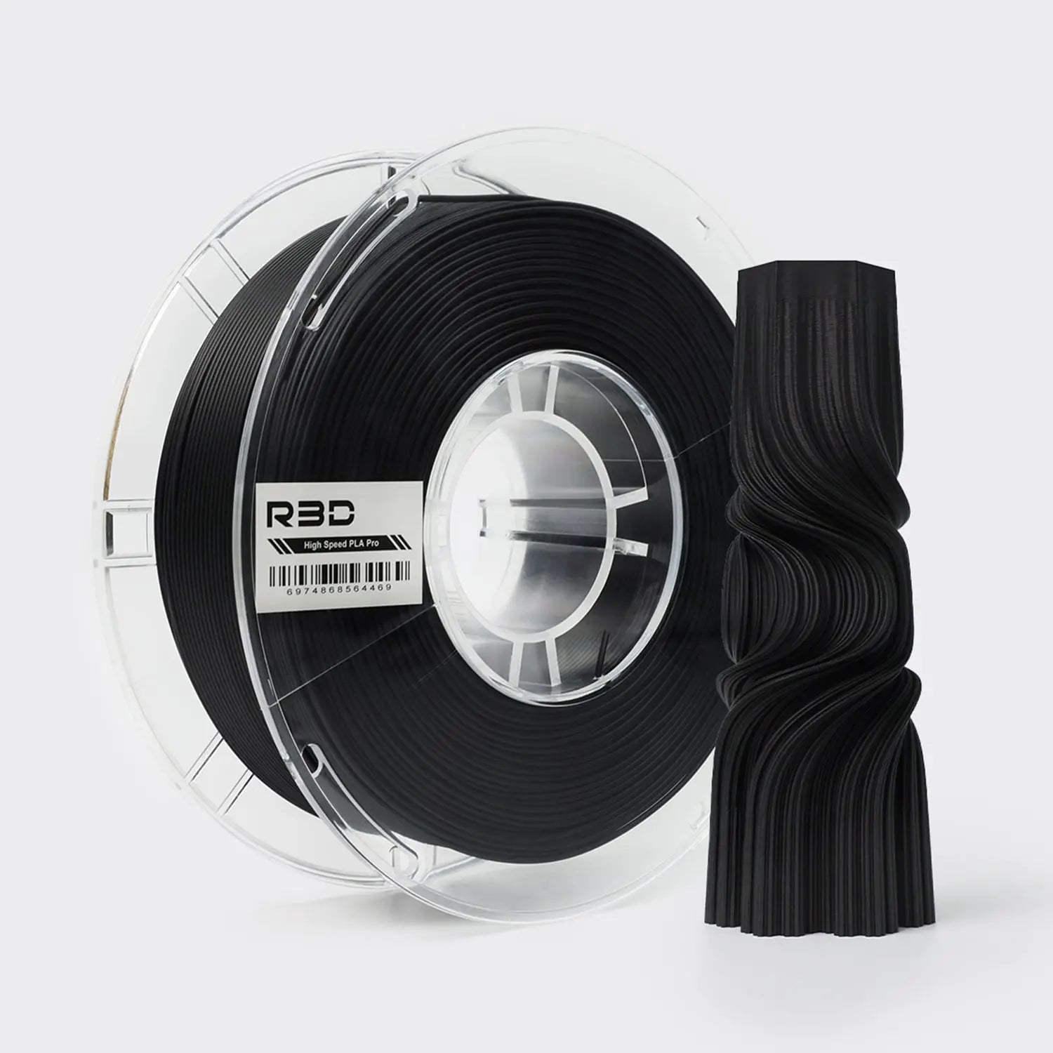 Black - R3D High Speed Matte PLA Filament - 1.75mm, 1kg - 3D Printing