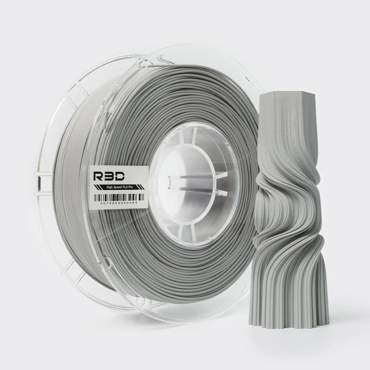 Grey - R3D High Speed Matte PLA Filament - 1.75mm, 1kg - 3D Printing
