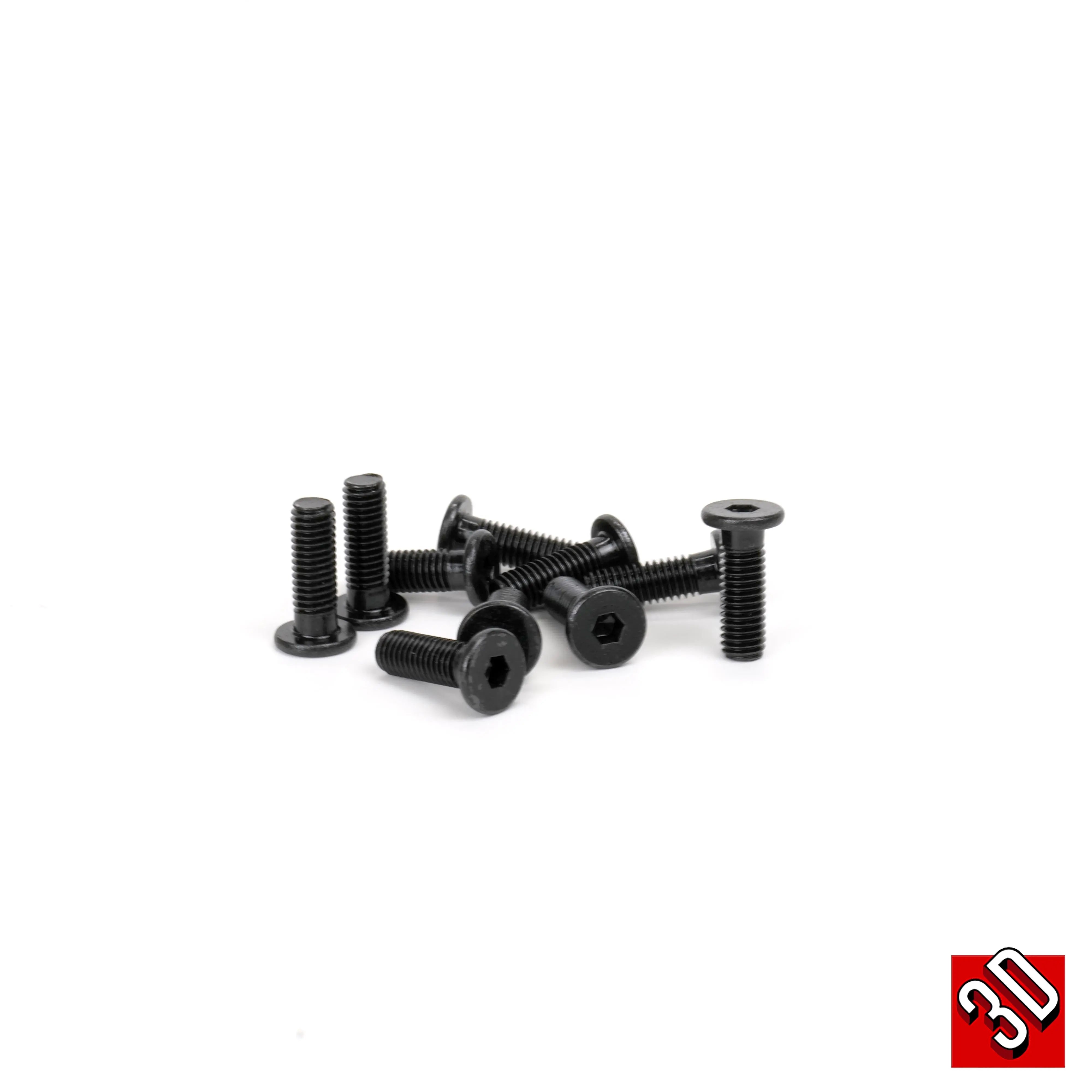 OpenBuilds Low Profile Socket Head Cap Screws M5x15mm (Black) (10 Pack